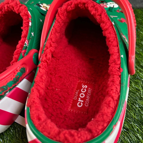 CROCS | Shoes | Crocs X Disney Mickey Mouse Christmas Clogs Fuzzy Lined ...